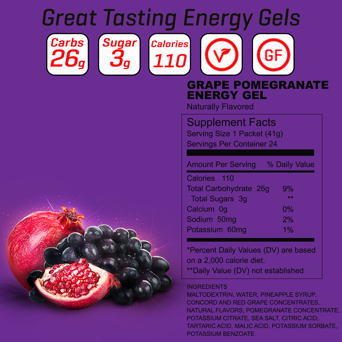 Carb Boom! Energy Gel 24-PACK - Grape Pomegranate – Boom Nutrition Inc.